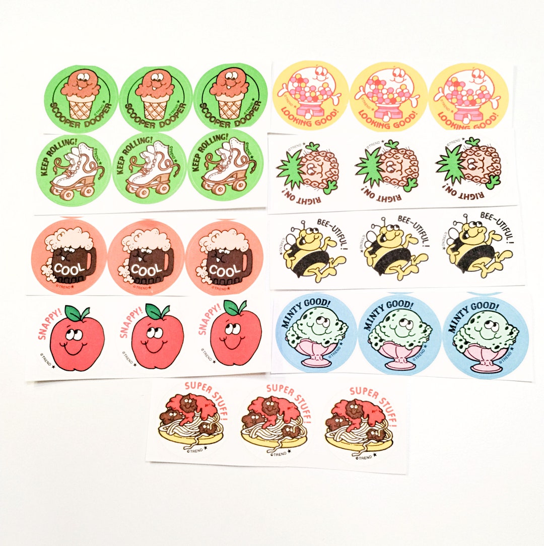 27 Trend Scratch & Sniff Retro 80s Repro Stickers Free Shipping - Etsy