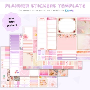 Canva Planner Sticker Template | Digital Planner Stickers Template ...