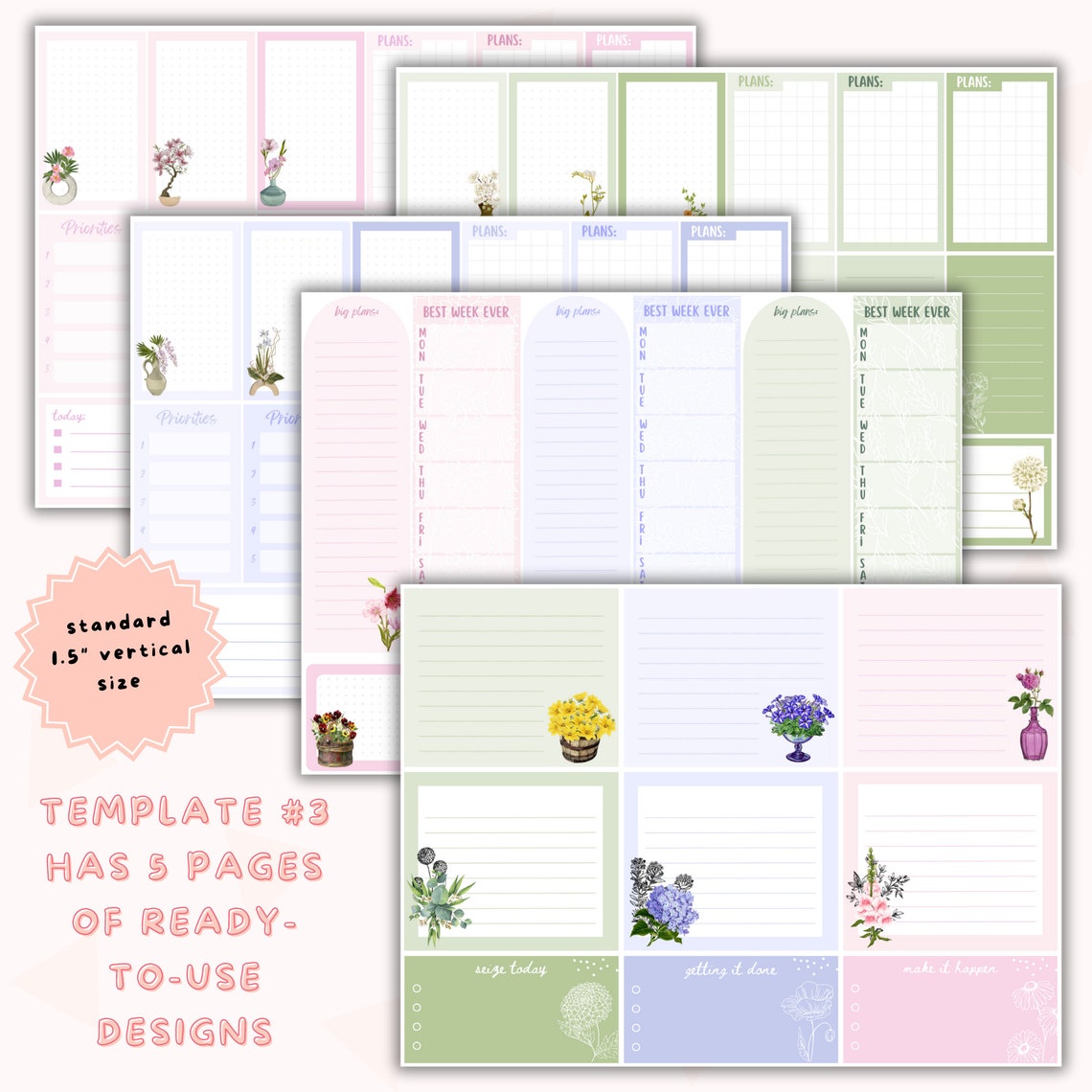 Canva Planner Specialty Sticker Template Bundle | Digital Planner ...