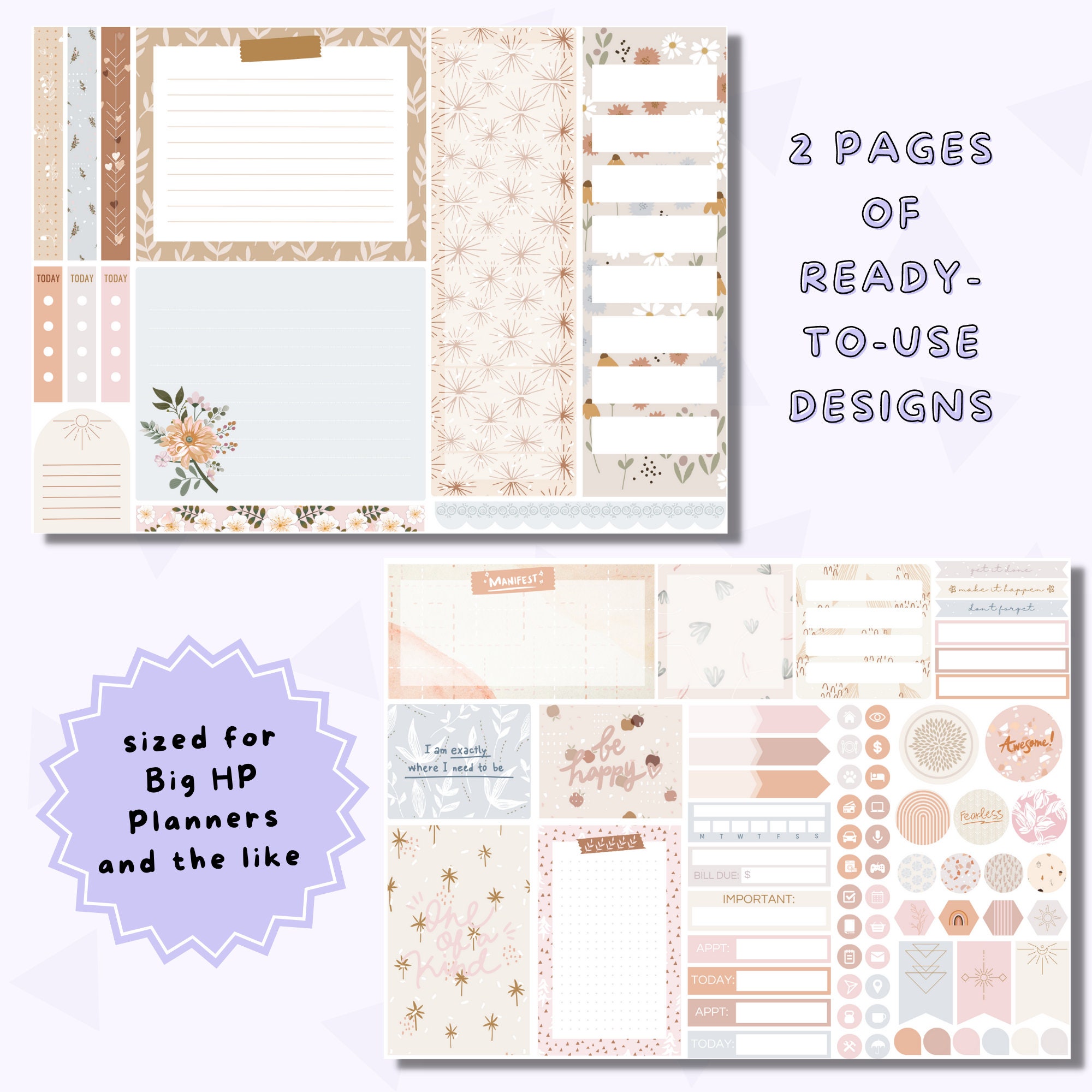 Canva Planner Sticker Template Bundle Digital Planner - Etsy
