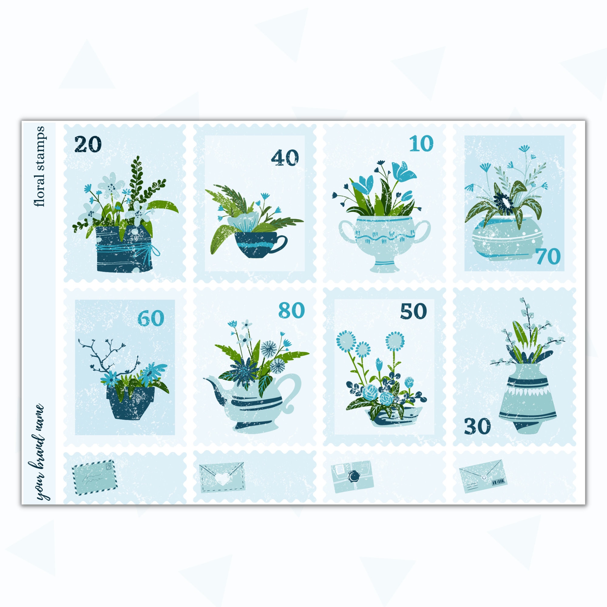 Canva Editable Sticker Template | Journal Sticker Kit Template | Floral ...