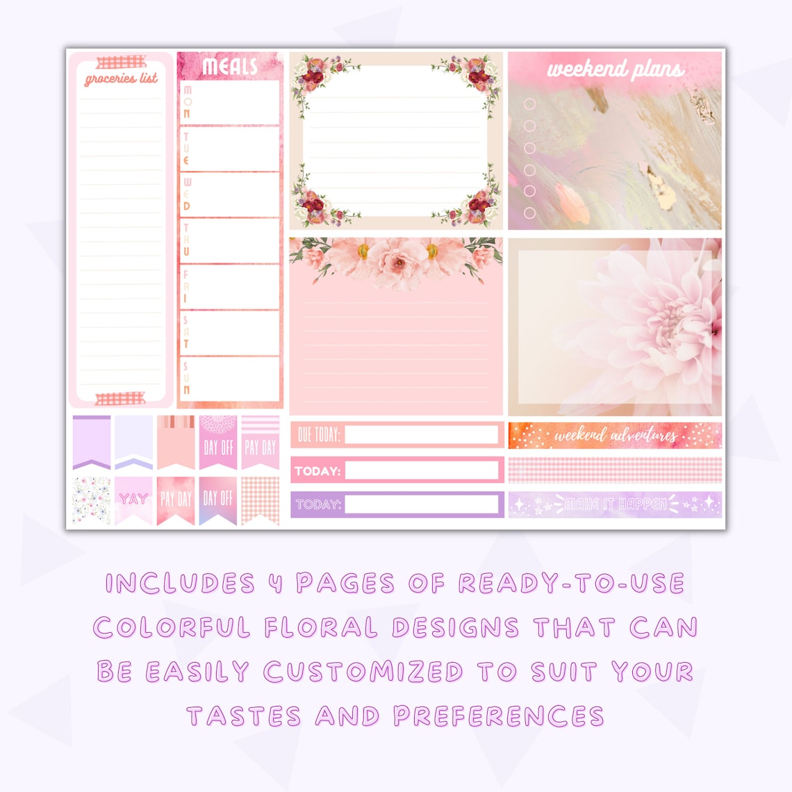 Canva Planner Sticker Template | Digital Planner Stickers Template ...