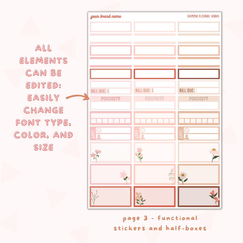 Canva Planner Sticker Template Digital Planner Stickers - Etsy