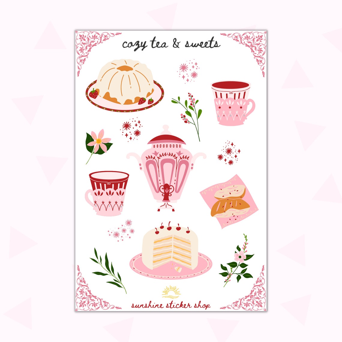 Canva Editable Sticker Sheet Template Cozy Tea Digital - Etsy
