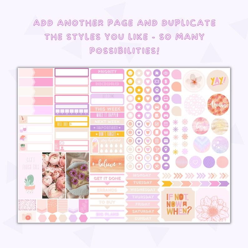 Canva Planner Sticker Template | Digital Planner Stickers Template ...