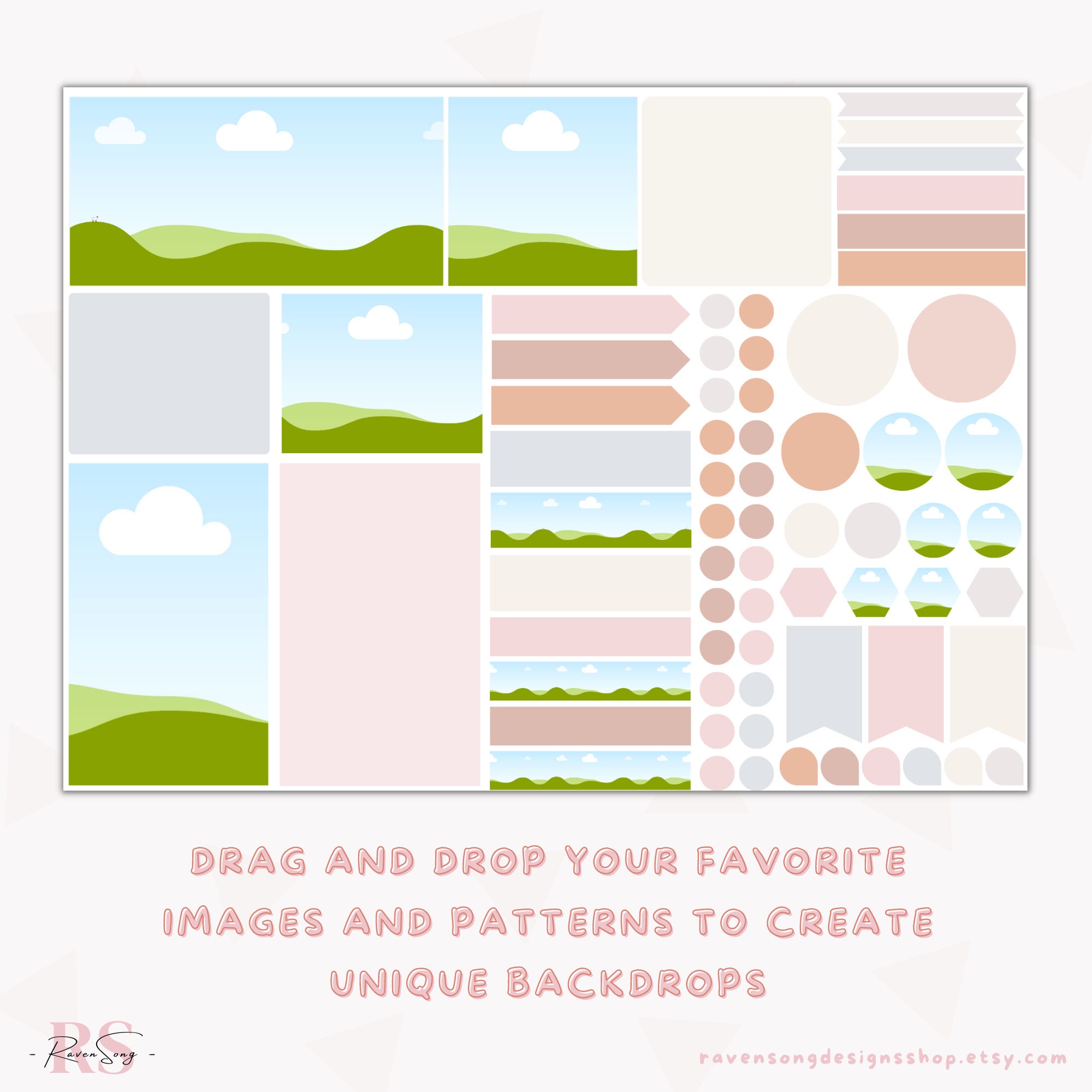 Canva Editable Sticker Template | Boho Digital Planner Stickers ...