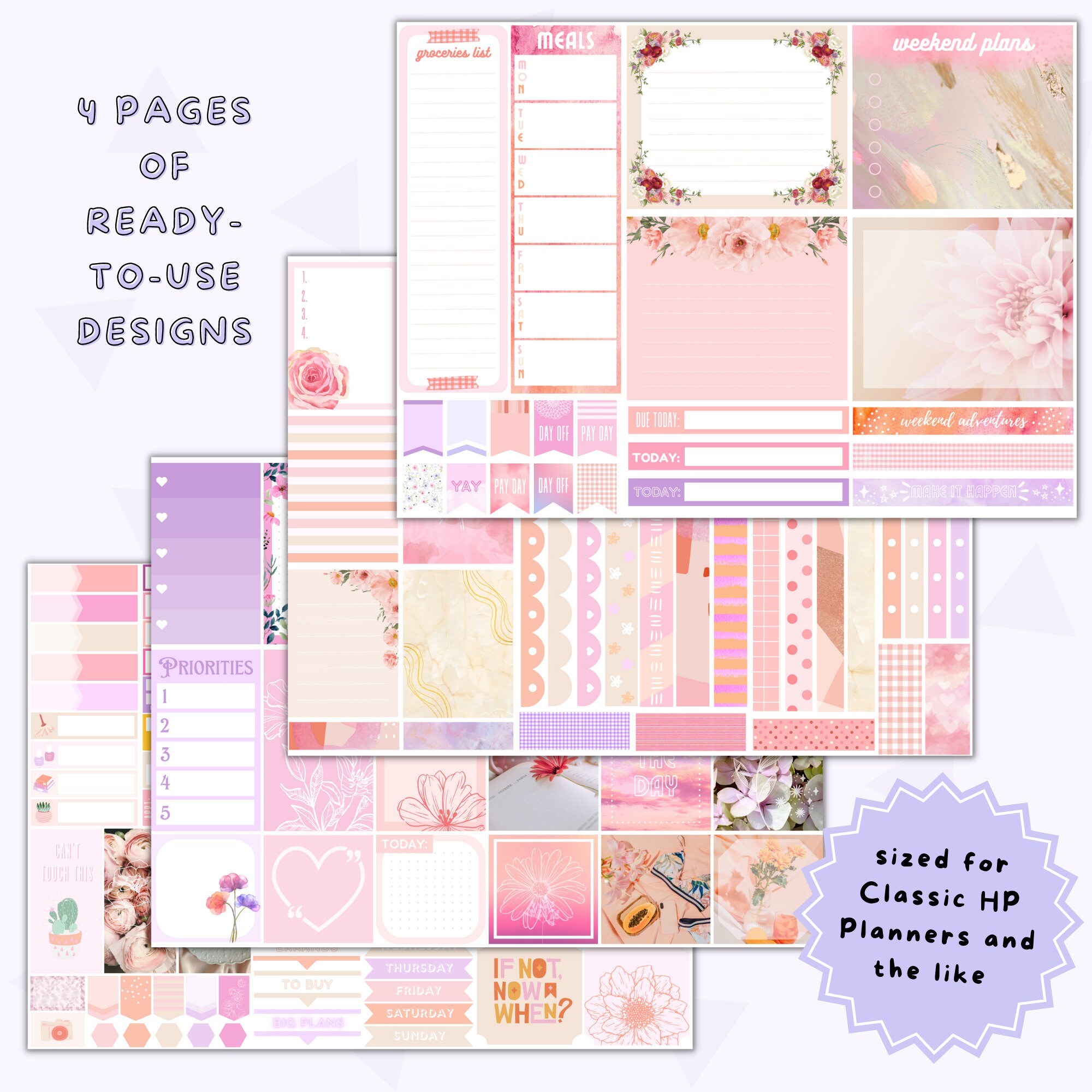 Canva Planner Sticker Template Bundle Digital Planner - Etsy