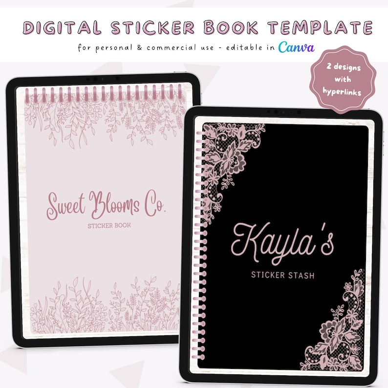 Canva Digital Sticker Book Template | Hyperlinked Sticker Book ...