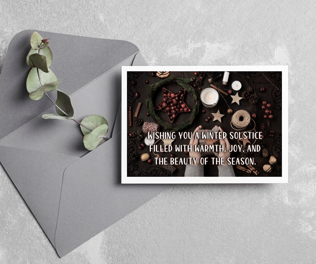 18 Winter Solstice Greeting Cards - 5x7 - Yule - Instant Download - PDF ...