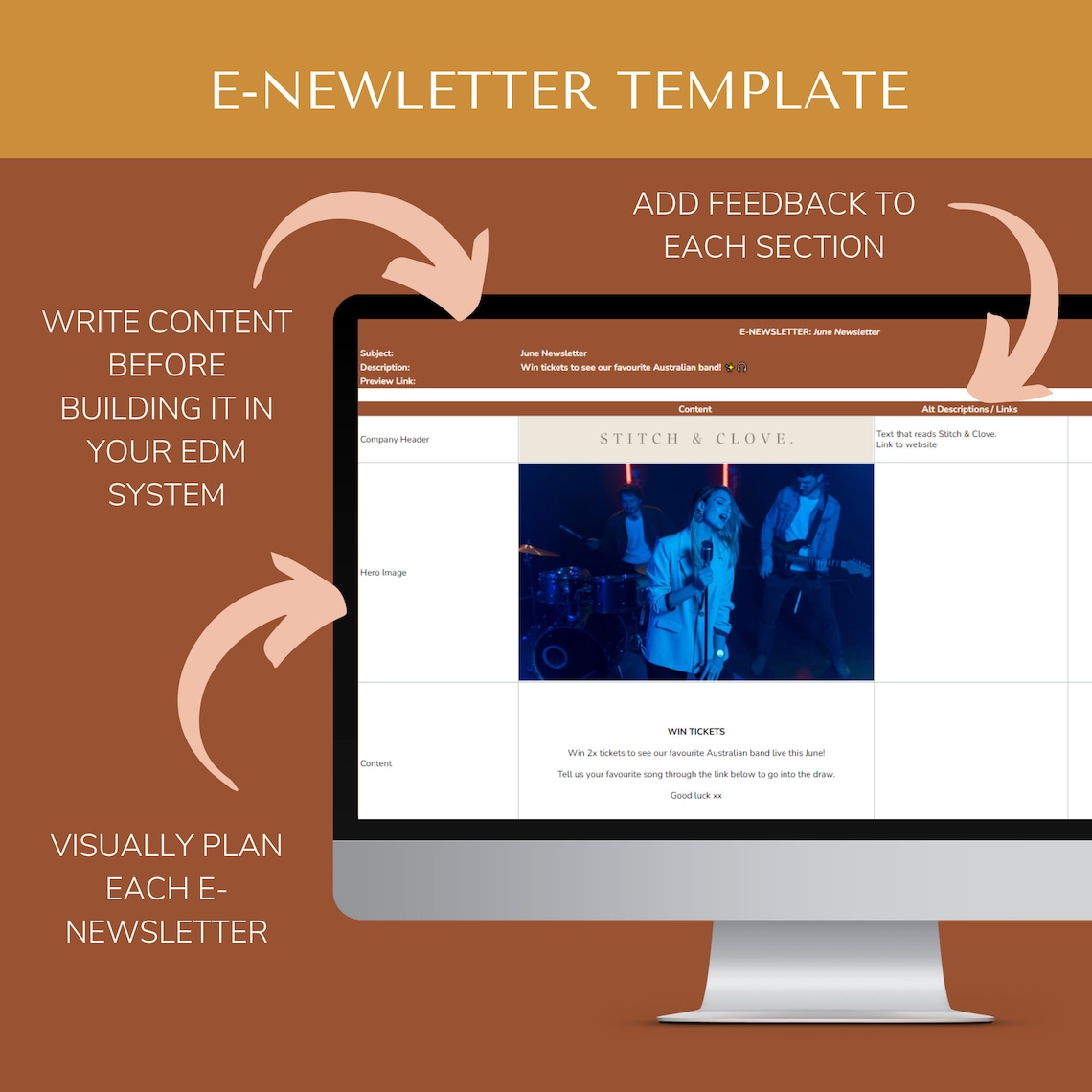 E-newsletter Content Planner | Edm Planner | Email Marketing | E ...