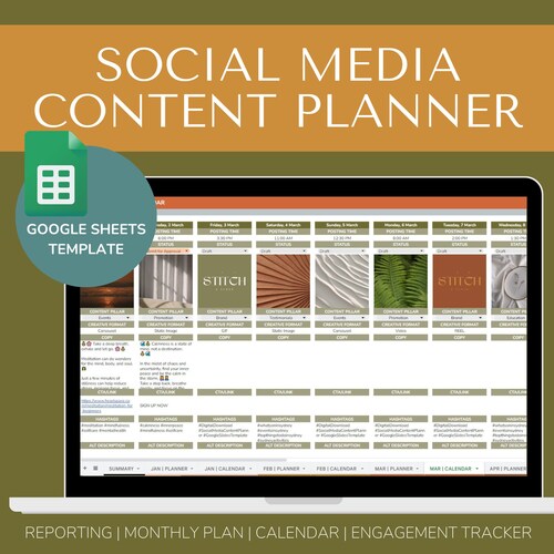 Weekly Social Media Content Schedule Excel Spreadsheet - Etsy Australia