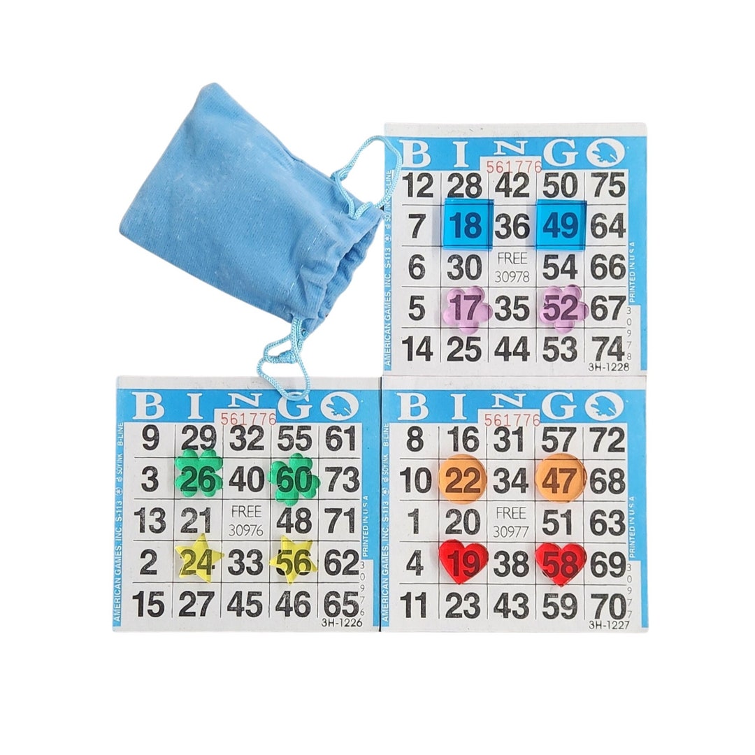 Bingo Waiters Set of 12 With Carrying Pouch-for Marking Missing Numbers ...