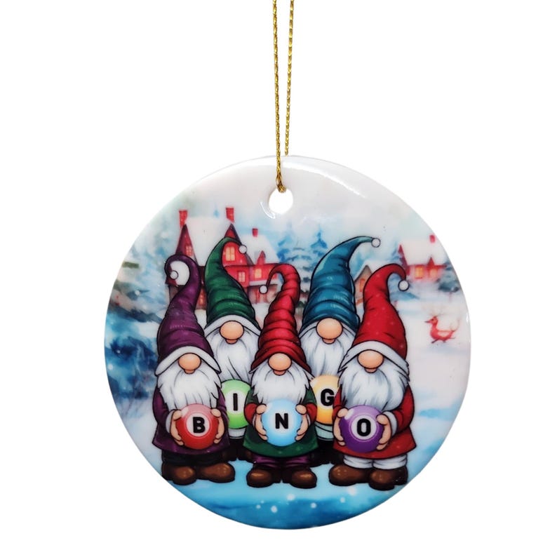 Gnome Bingo Ball Christmas Holiday Ornament Gift - Etsy