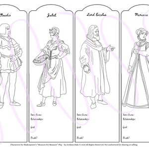 Printable Shakespeare’s Measure for Measure Characters | Blank or Water ...