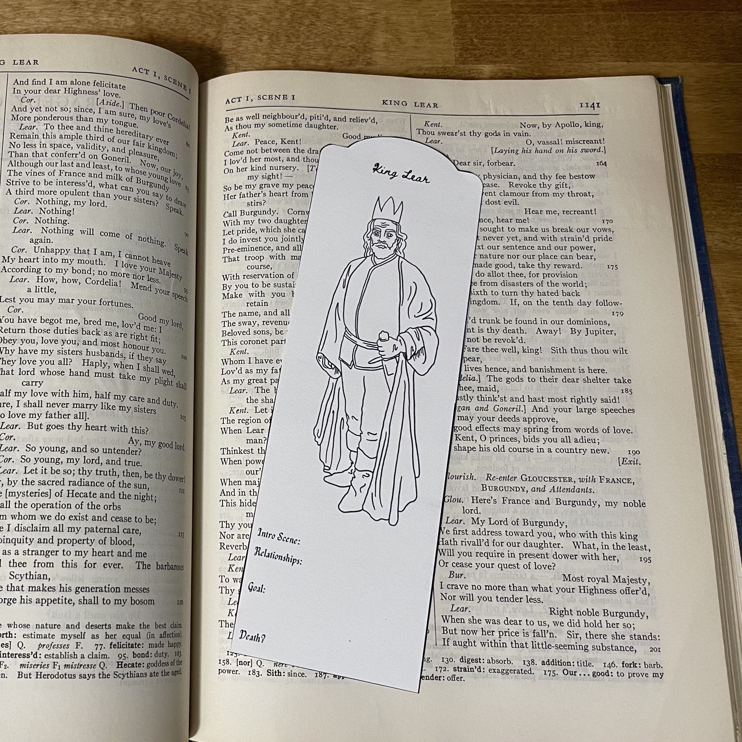 Printable Shakespeare’s King Lear Characters | Blank or Water Colored ...