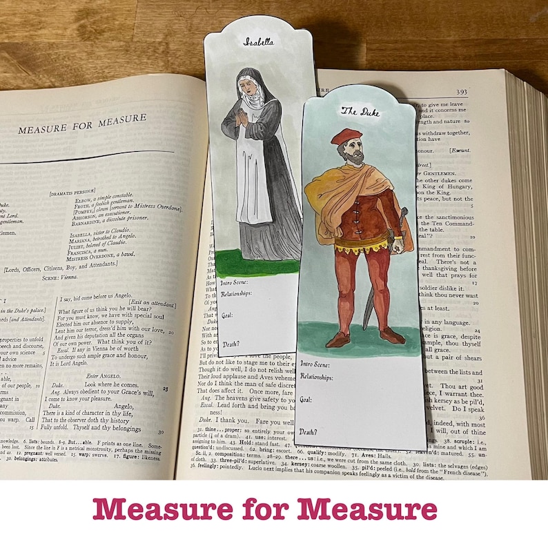 Printable Shakespeare’s Measure for Measure Characters | Blank or Water ...