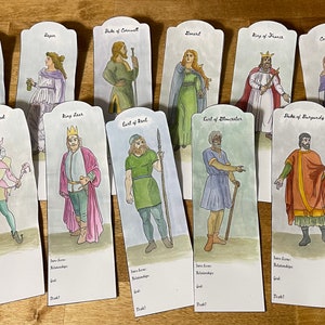 Printable Shakespeare’s King Lear Characters | Blank or Water Colored ...