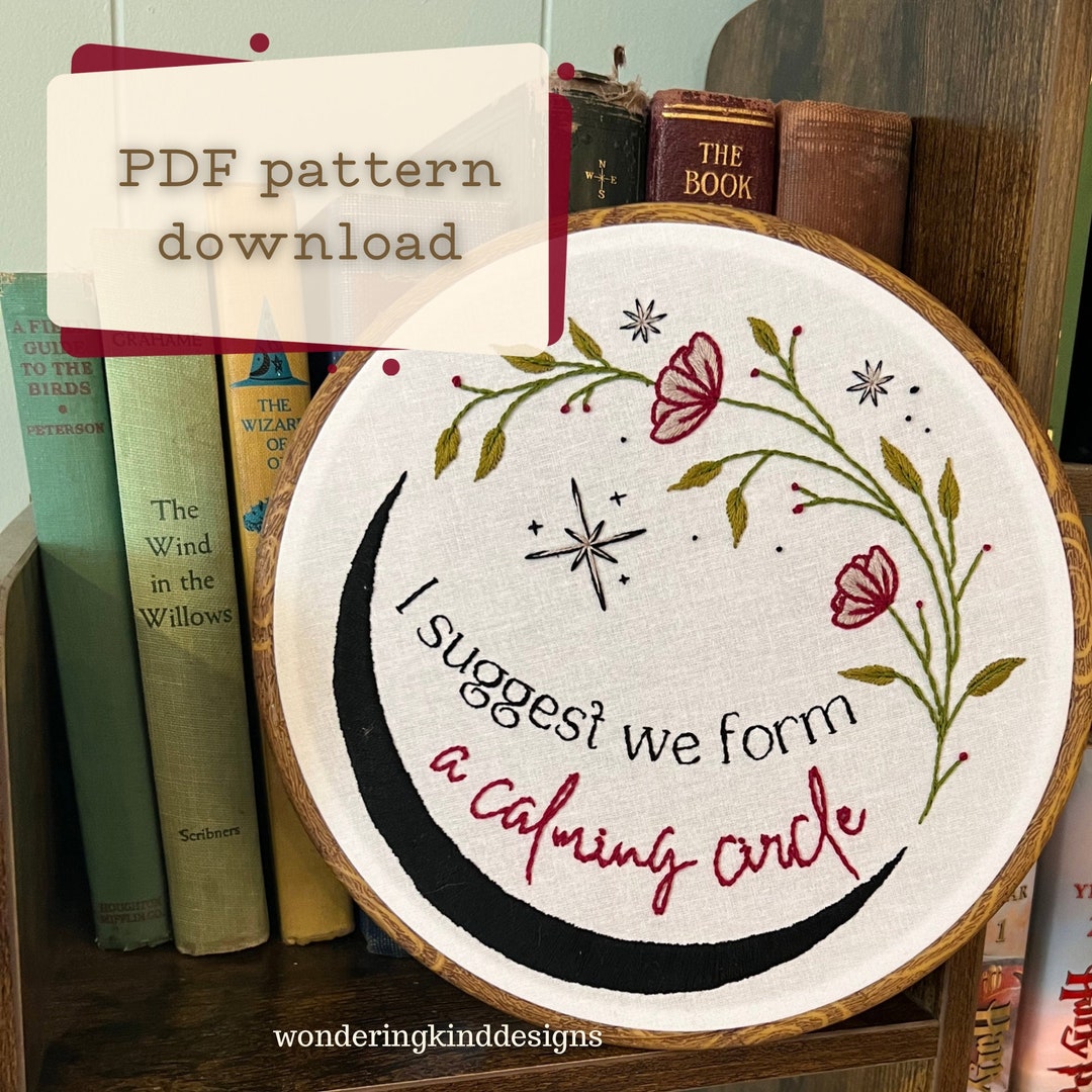 Calming Circle PDF Embroidery Pattern | Beginner Embroidery Pattern ...
