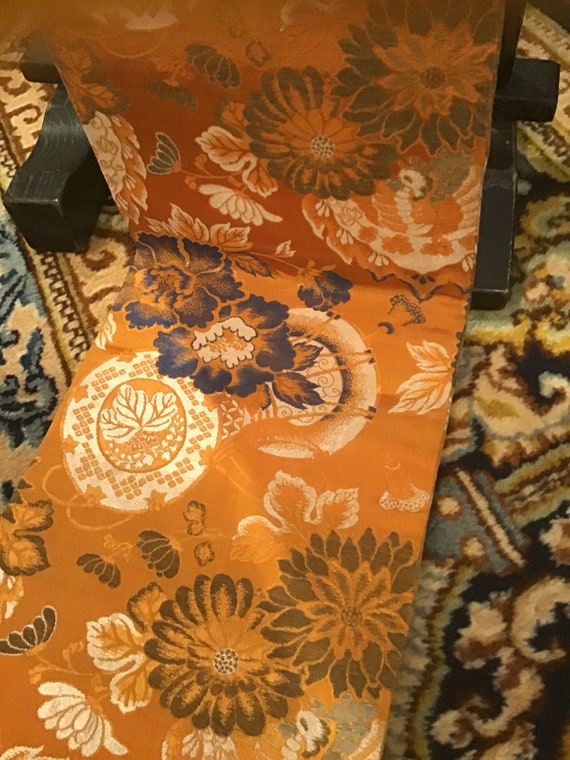 Japanese Vintage OLD OBI Hanhaba Obi Sensu Silk Colo… - Gem