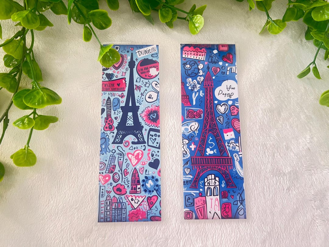 Eiffel Tower Bookmarks, Paris, France, Cute Bookmarks, Gift for Reader ...
