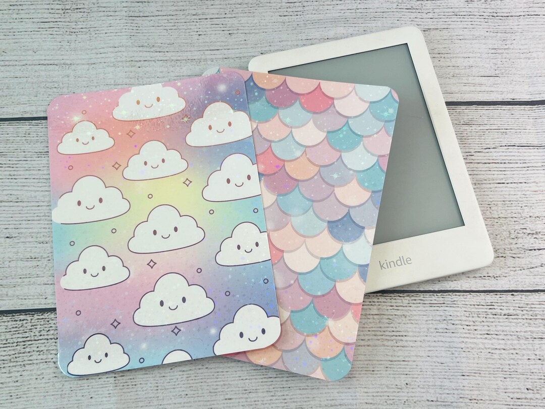 Cute Clouds Mermaid Holographic Insert for Kindle Case, Gift for Reader ...