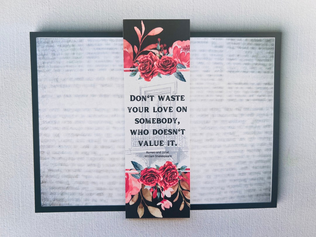 Romeo and Juliet Bookmark / Book Classics / Romance / Shakespeare ...