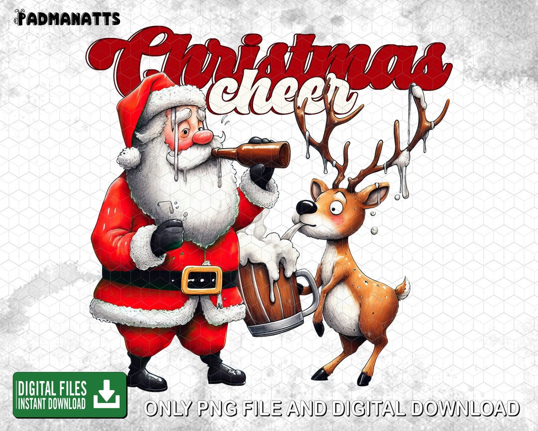 Christmas Cheer Santa Claus Reindeer Png Christmas Png - Etsy