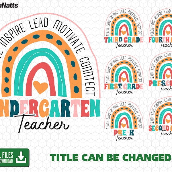 Teach Love Inspire Lead Motivate Connect Svg - Etsy