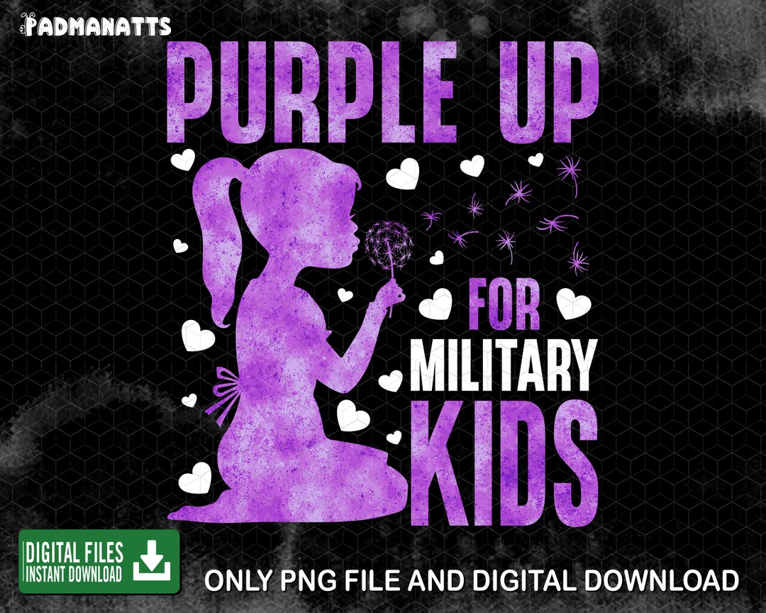 Purple up for Military Kids Png, Military Child Month, Military ...