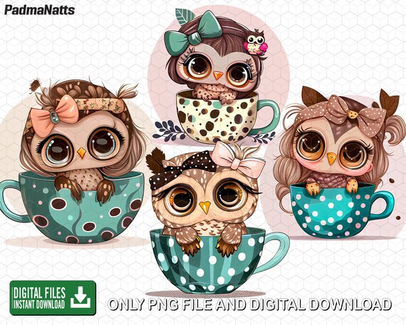 Cute Girl Owl Clipart