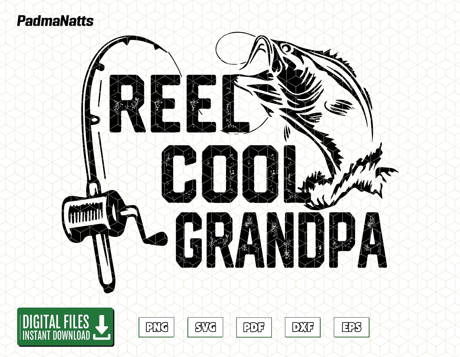 Reel Cool Grandpa Svg Fathers Day Svg Papa Svg Fishing Dad - Etsy