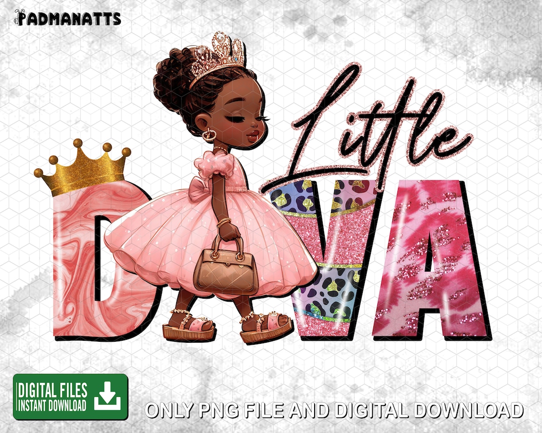 Little Diva Little Black Girl Png, Birthday Queen Png, Birthday Crown Png, Happy Birthday ...