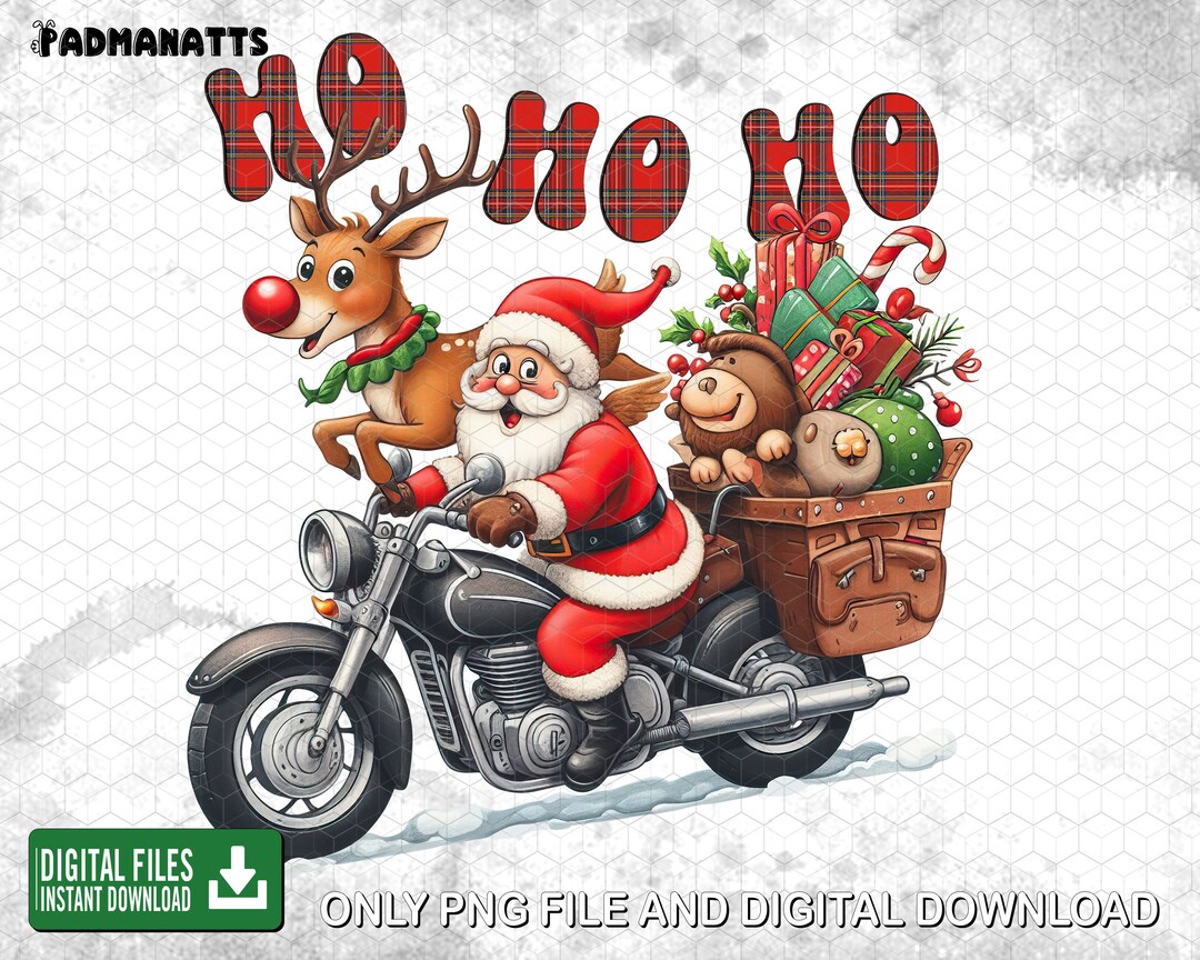Ho Ho Ho Christmas Santa Claus Reindeer Png, Christmas Png, Christmas ...