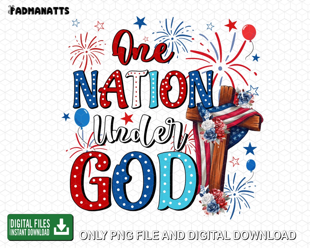One Nation Under God Png, Christian Png, 4th of July Png, Jesus Png ...