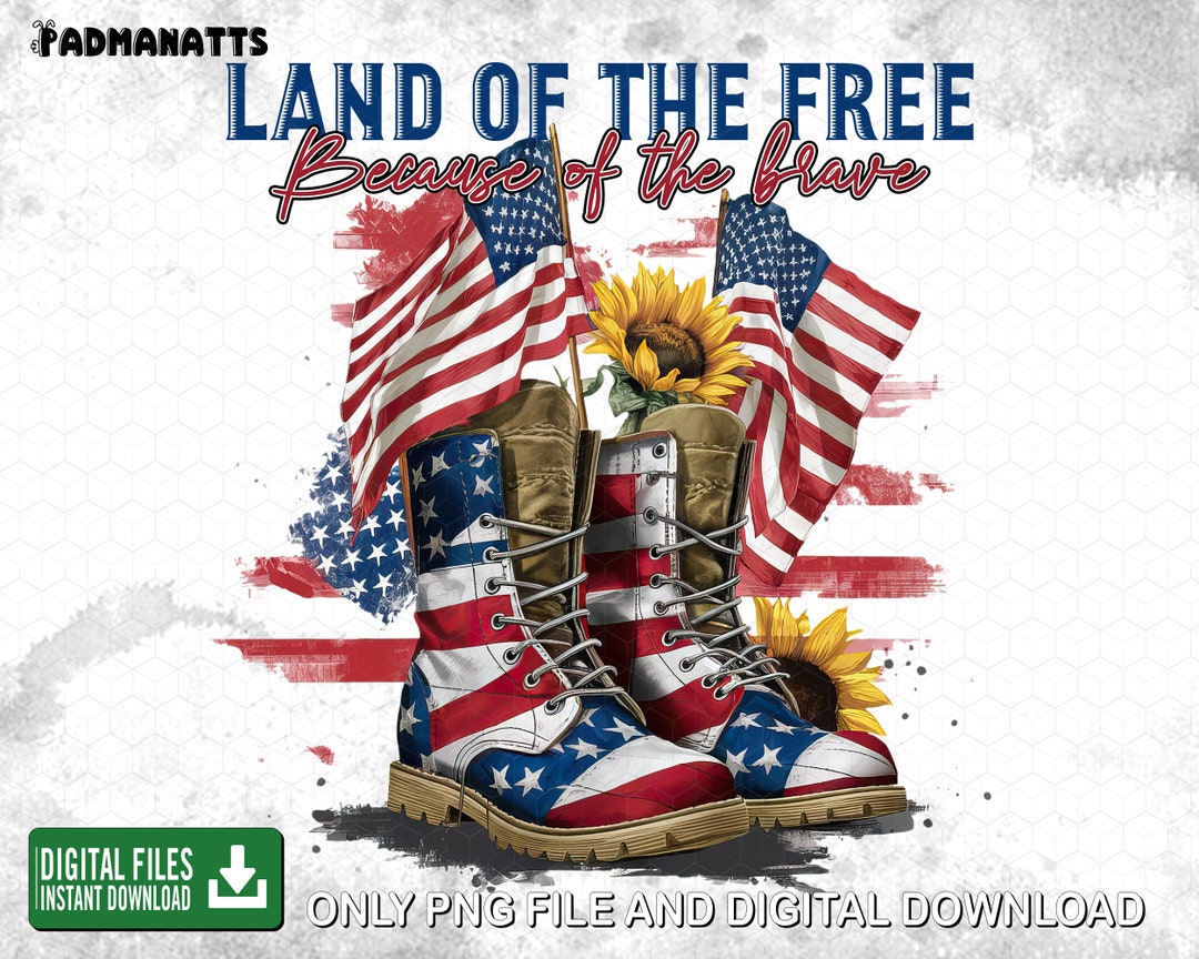 Land of the Free Because of the Brave Png,patriotic USA, American 4th ...