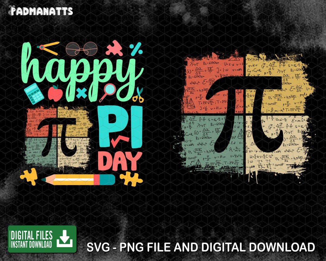 Happy Pi Day Sublimation Svg Png, Back to School, Math Teachers, Funny ...