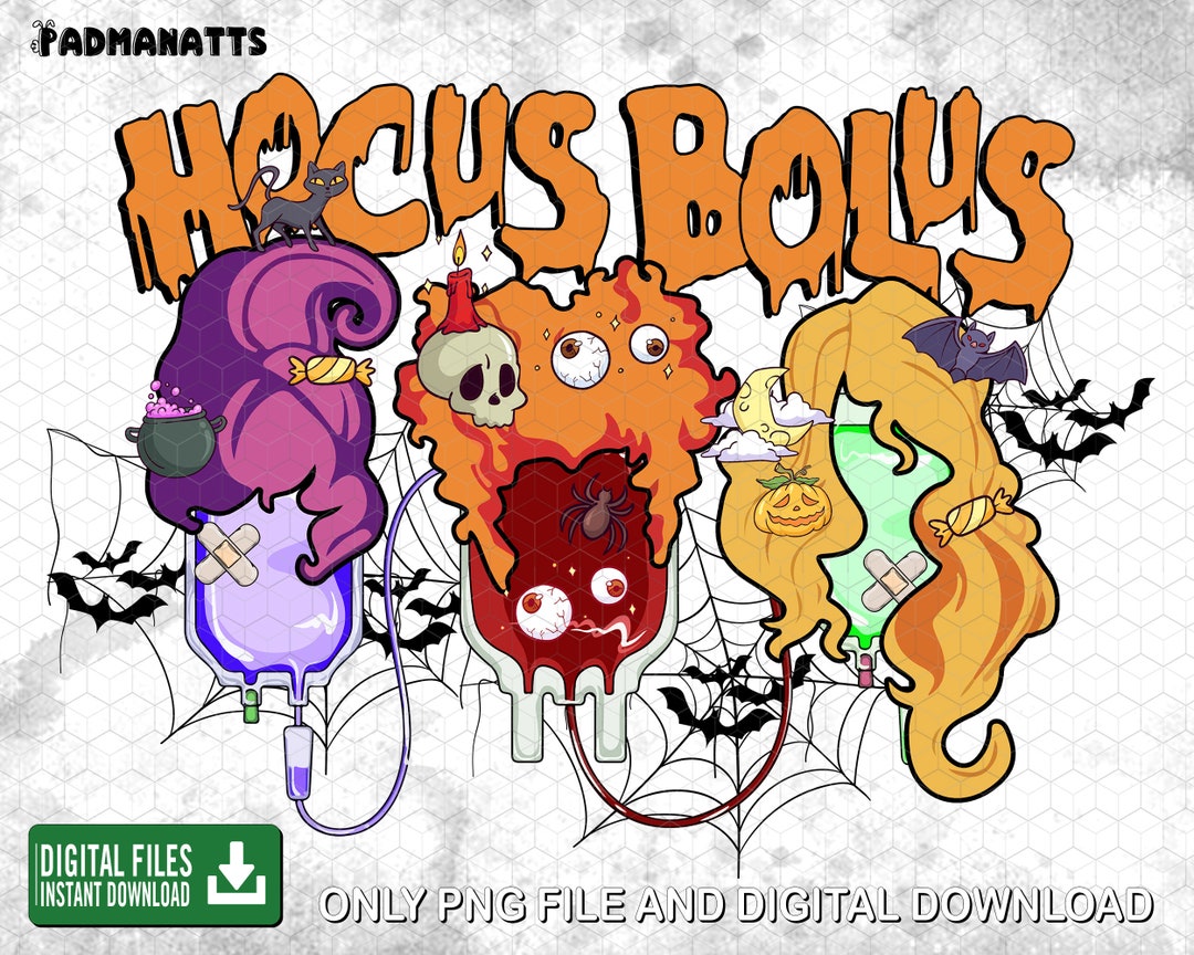 Halloween Hocus Bolus Nurse Png Halloween Nurse Spooky - Etsy