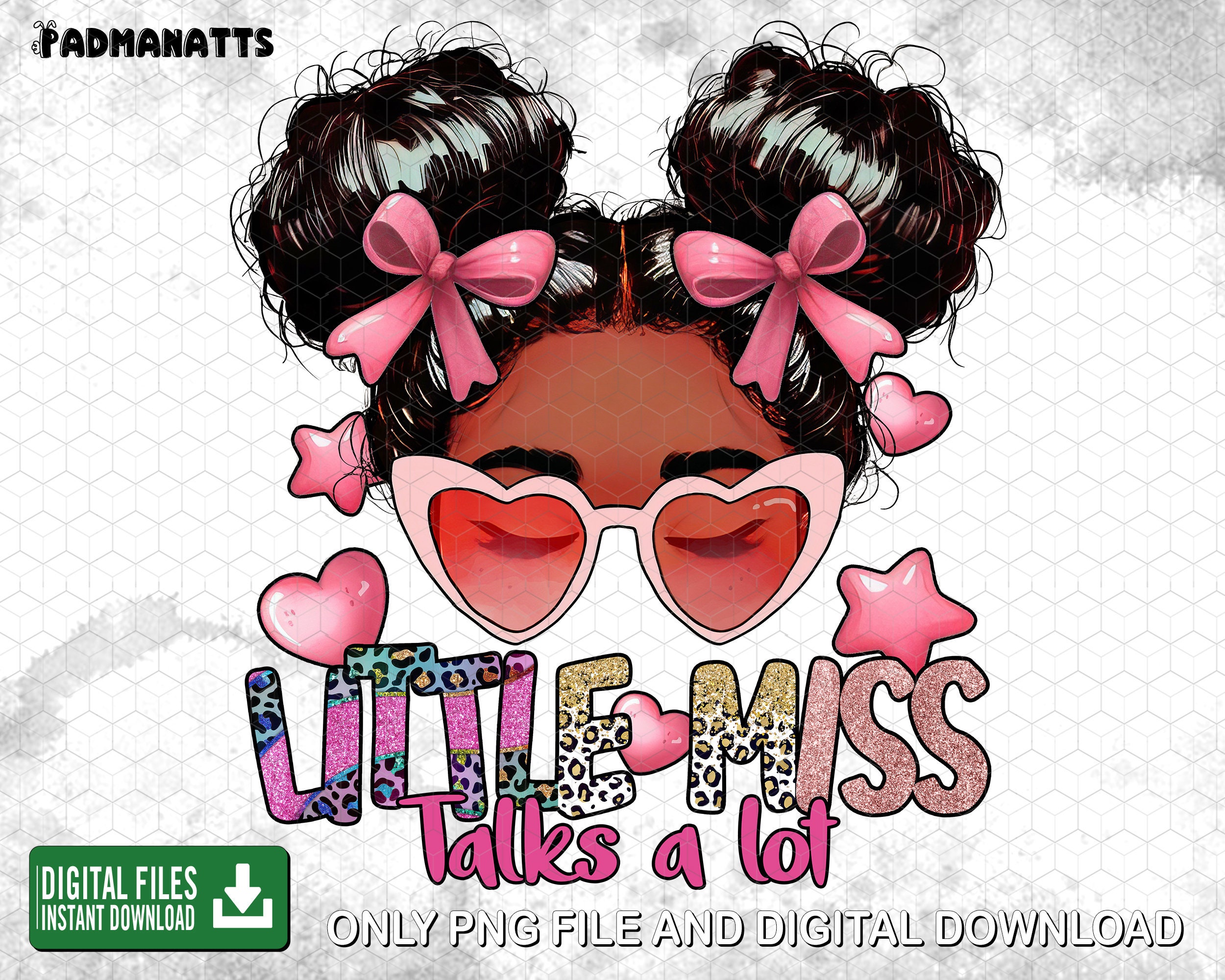 Little Miss Talks A Lot Black Girl Png Beautiful Melanin Lady - Etsy