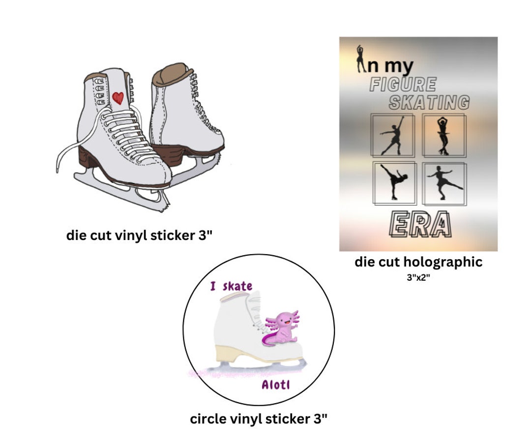 Girls Figure Skating Sticker Pack, Vinyl Stickers, Ice Skater/figure ...