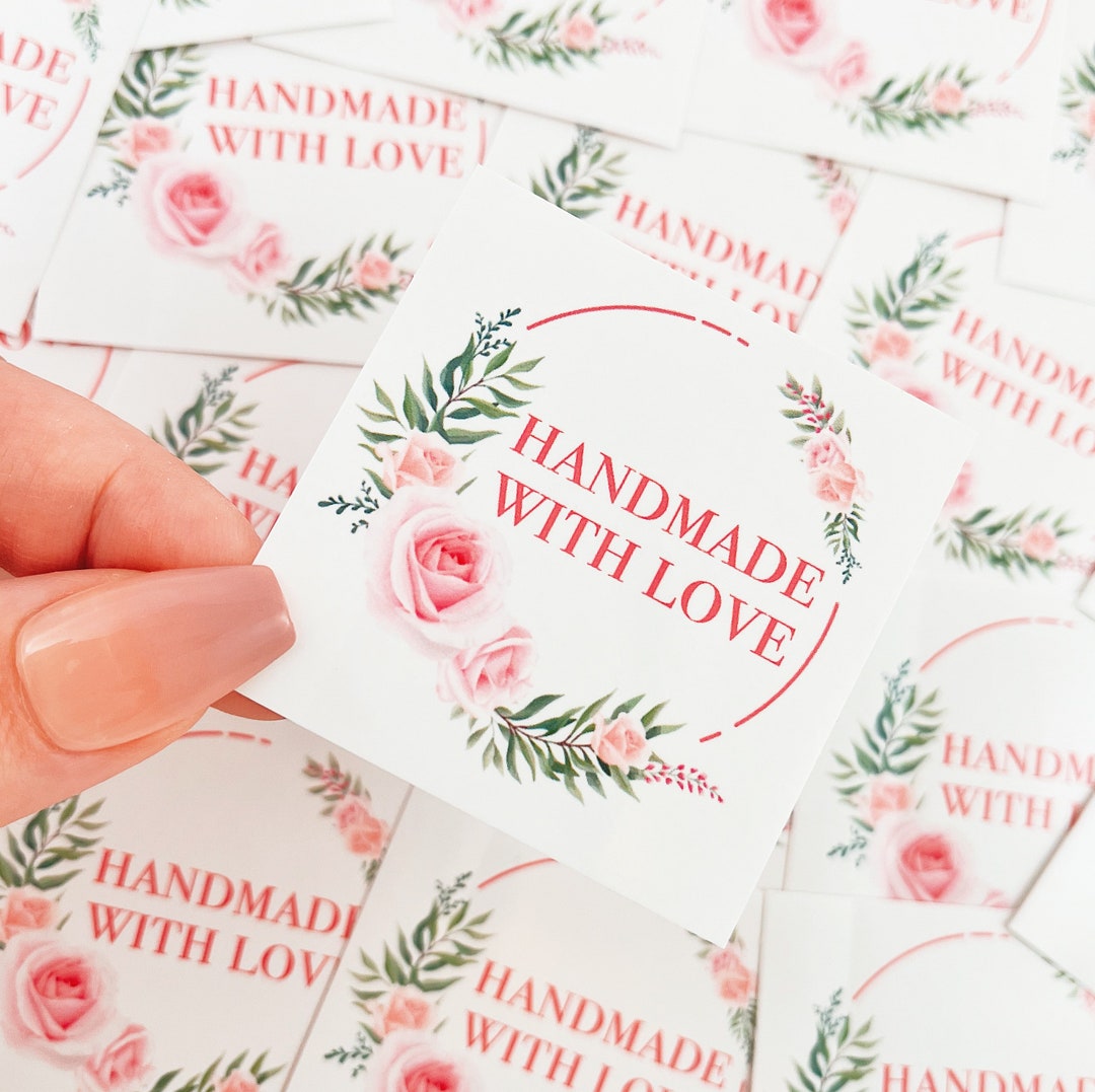 Floral Handmade With Love Sticker Pack, Small Business, Packaging ...