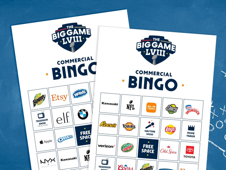 2024 Commercial Bingo Party Game 50 Cards Big Game Printables, Bingo ...