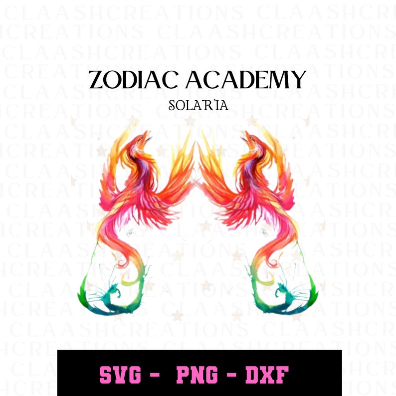 Zodiac Academy, Phoenix, Solaria, Vega Twins, Vega Queens, Bookish, Svg ...