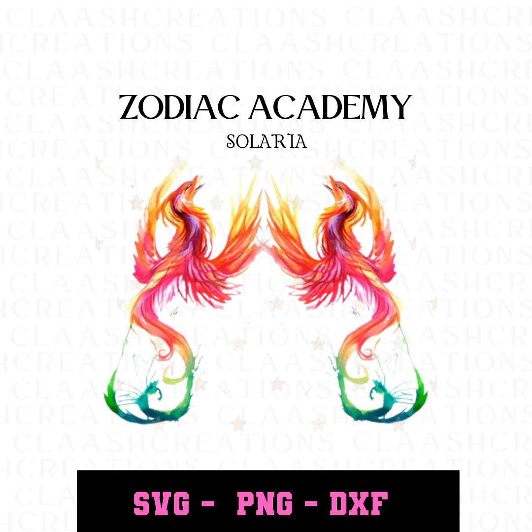 Zodiac Academy, Phoenix, Solaria, Vega Twins, Vega Queens, Bookish, Svg ...