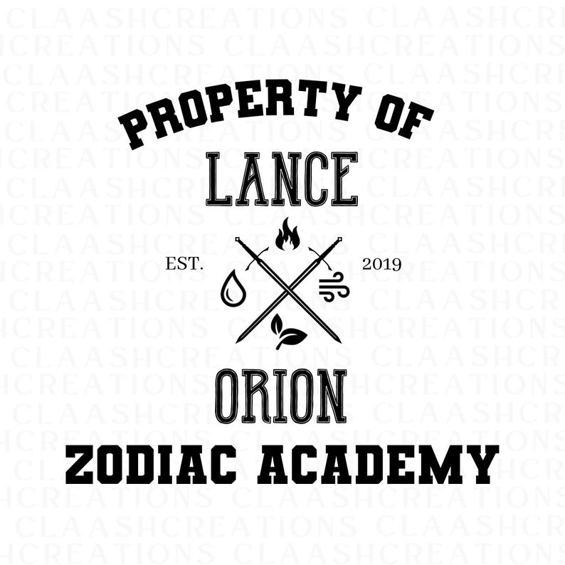 Property of Lance Orion, Png, Svg, Dxf Zodiac Academy, Vega Twins ...