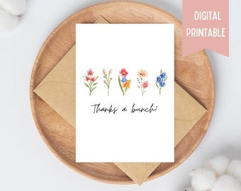 DIGITAL DOWNLOAD CARDS / Thank You Card / Printable Cards / Digital ...