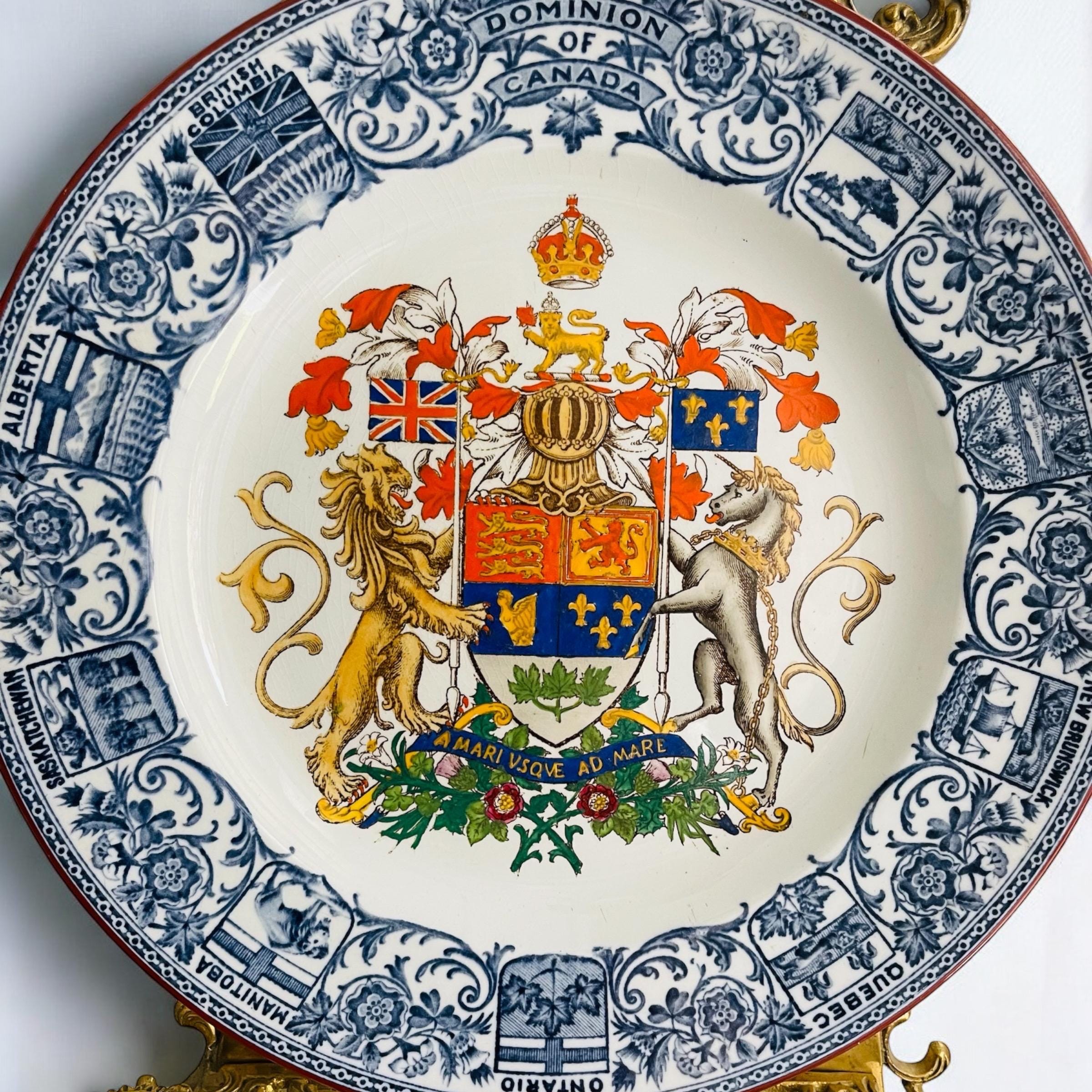 Antique/vintage Dominion of Canada Coat of Arms Plate - Etsy