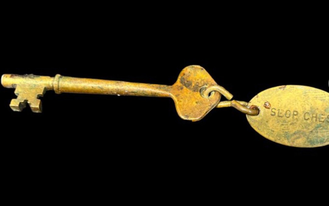 Antique Brass Slop Chest Key - Etsy