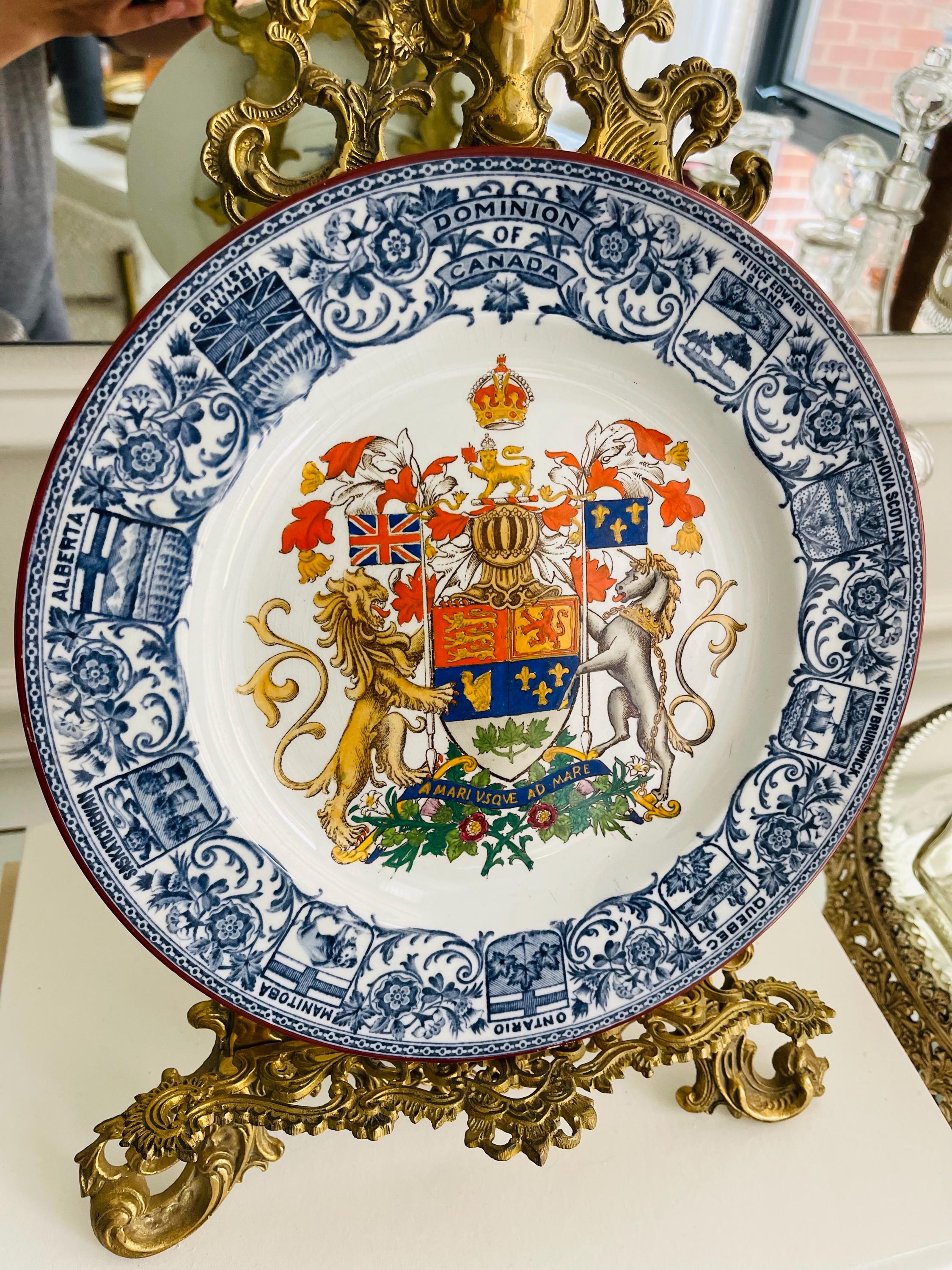 Antique/vintage Dominion of Canada Coat of Arms Plate - Etsy