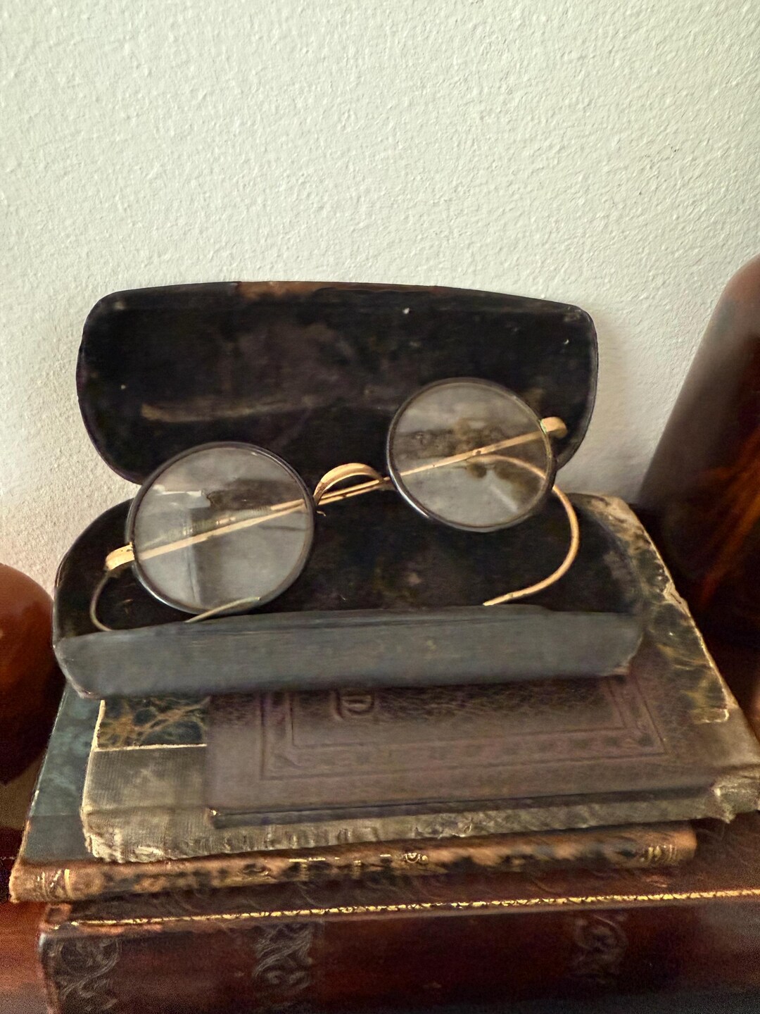 Antique Wire Rim Eyeglasses From the 1900's With Original Case - Etsy