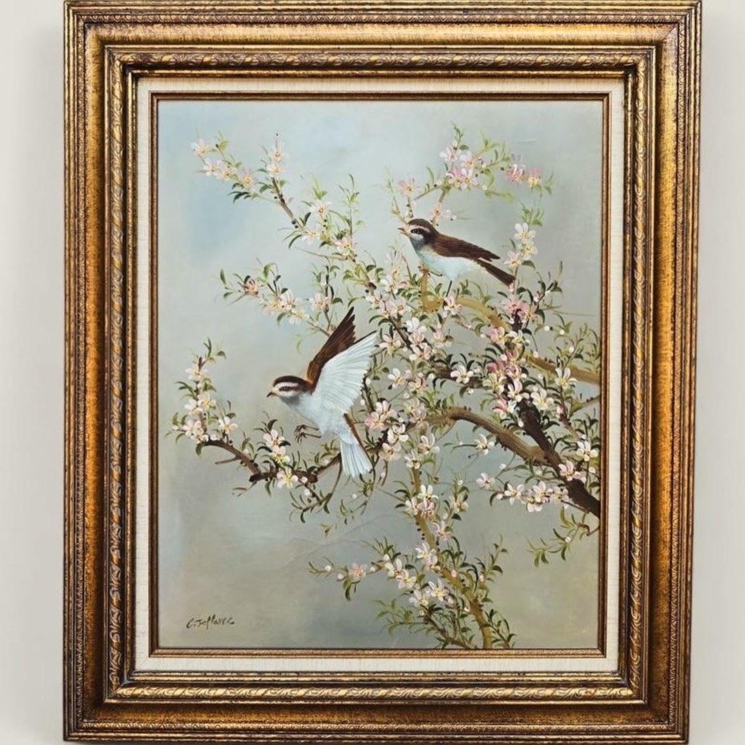 Incredible Piece - Large Original Oil on Canvas Painting of Bird ...